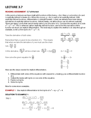 Lecture 33 - ertert - LECTURE 3. READING ASSIGNMENT: 3 of the text Now we will continue our ...