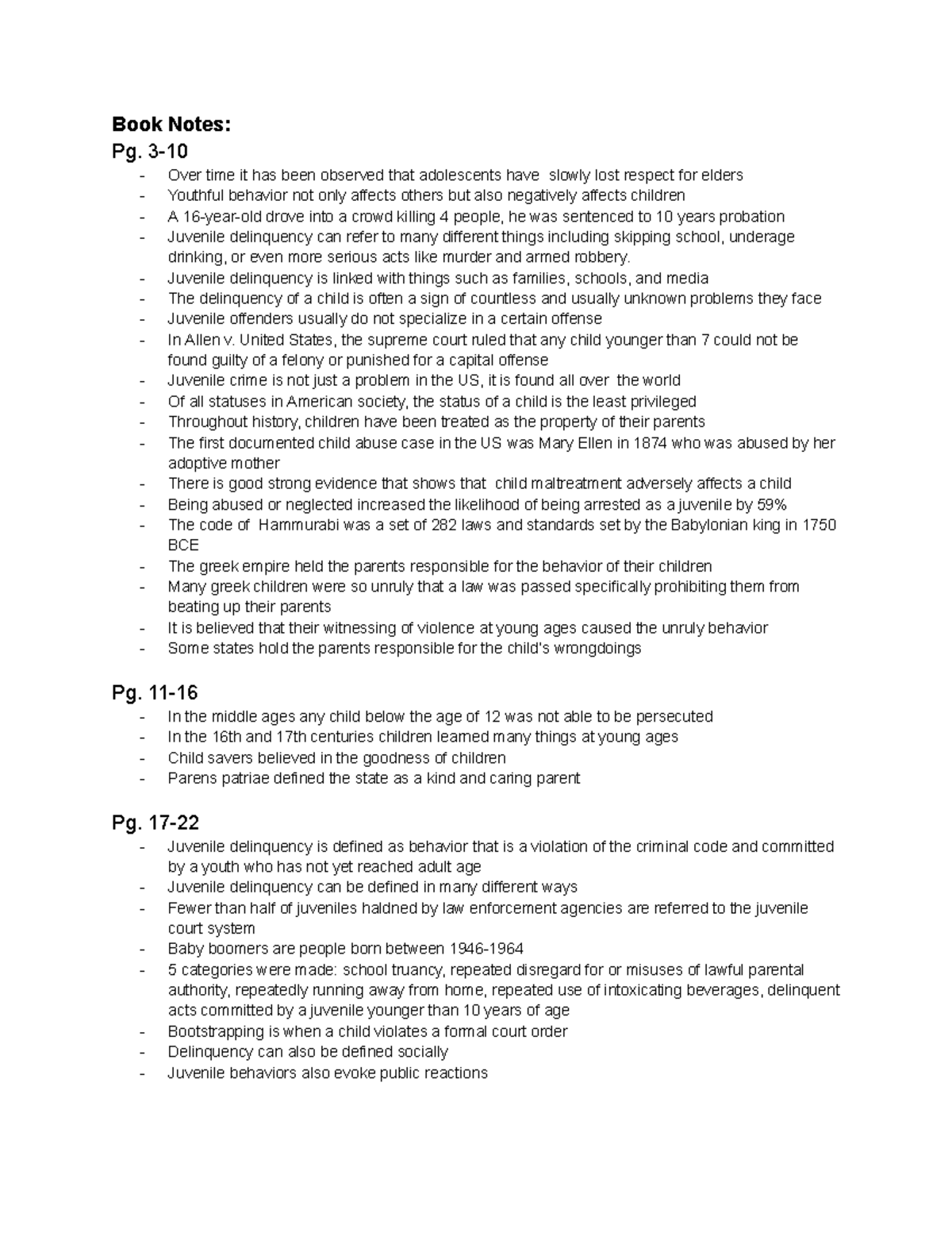 Unit 1 Notes - Book Notes: Pg. 3- Over time it has been observed that ...
