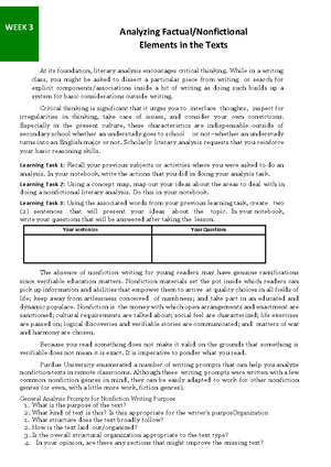Nonfiction week 7-8 - for practice in writing - Revising a Draft Lesson ...