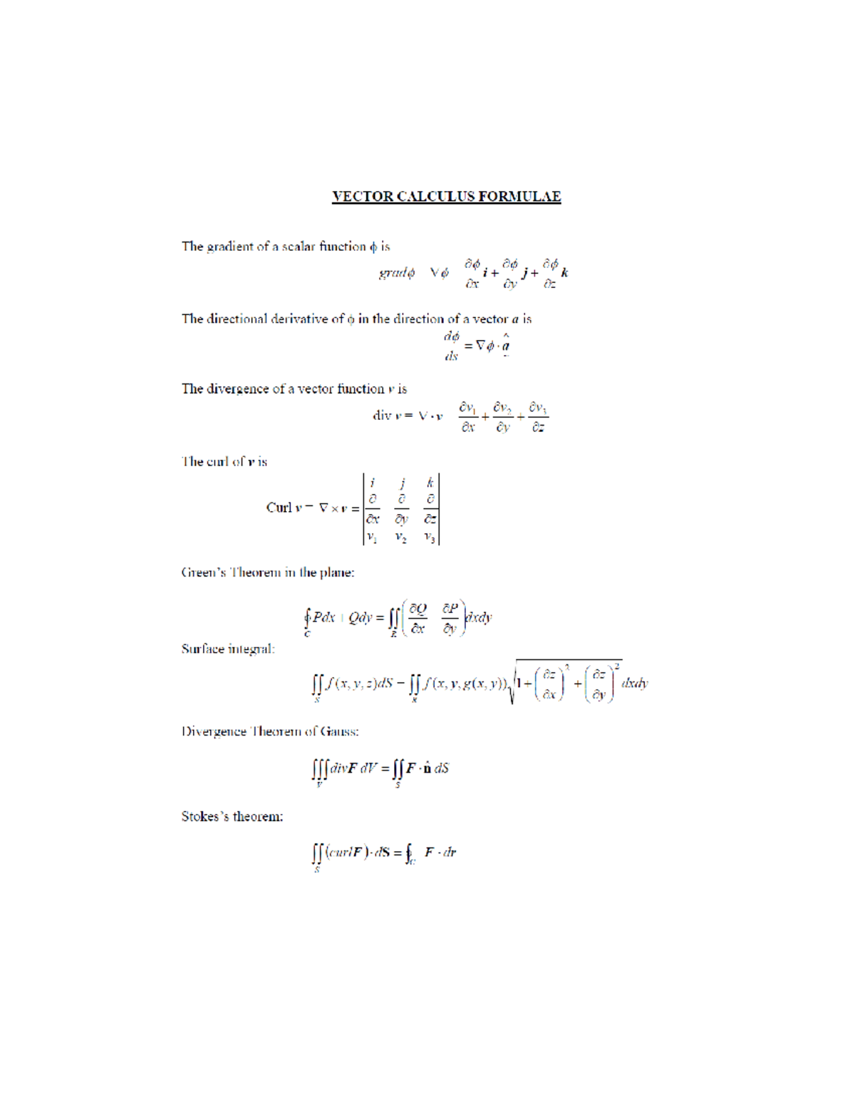 Formula Sheet (New) - ... - Mathematics 3B - Studocu
