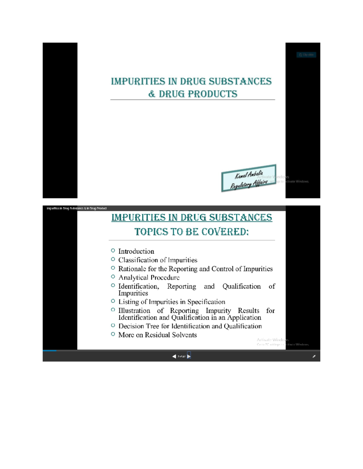 Impurity profiling - Pharmaceutical Analysis - Studocu