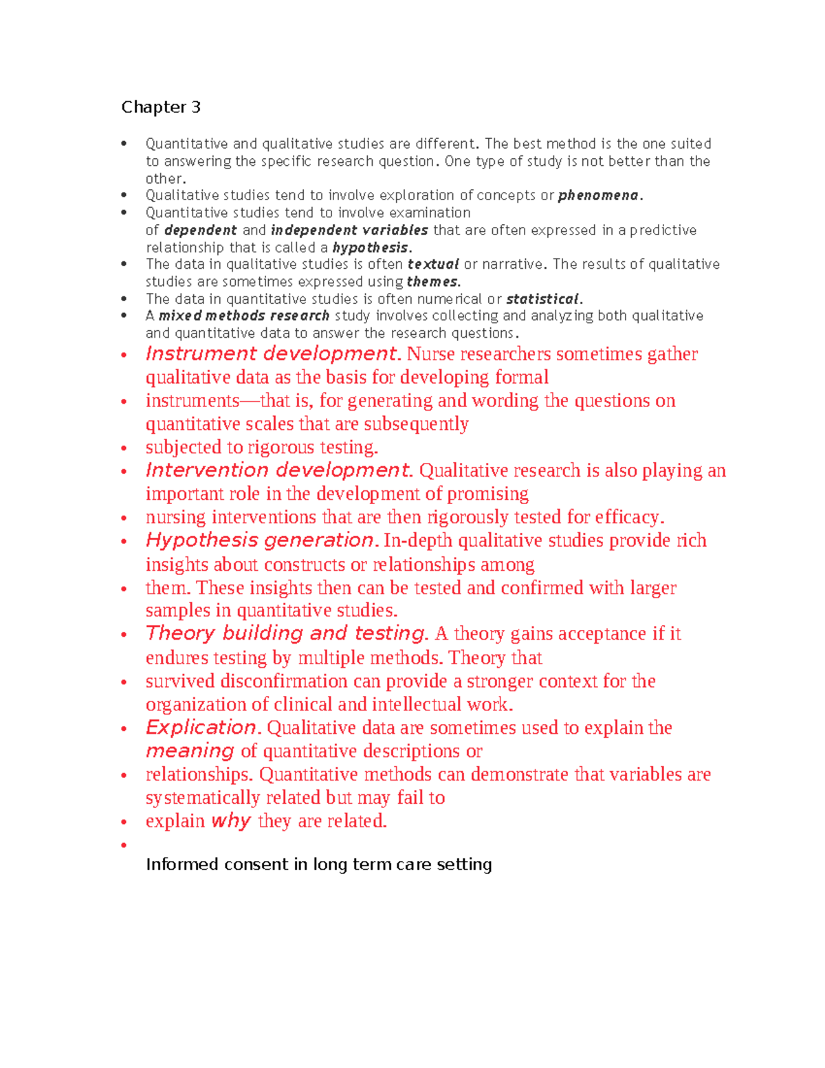 Unit 3 - Summary Understanding Research - Chapter 3 Quantitative and ...