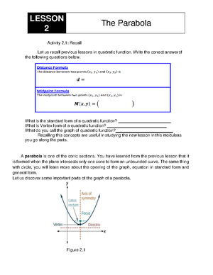 Precalculus Lesson 1 - LESS Geometric Figures or shapes are use in ...