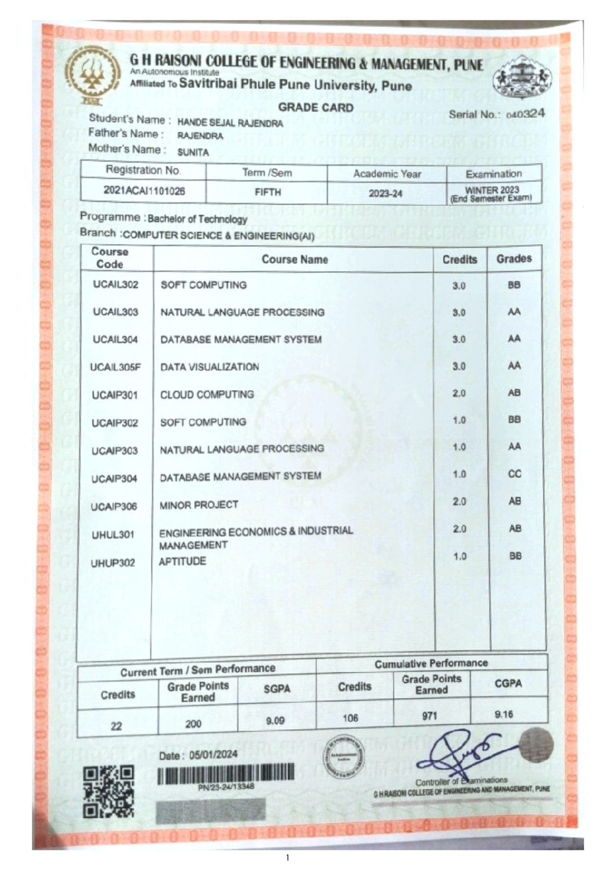 5th sem marksheet - exam notes for understanding human values ...