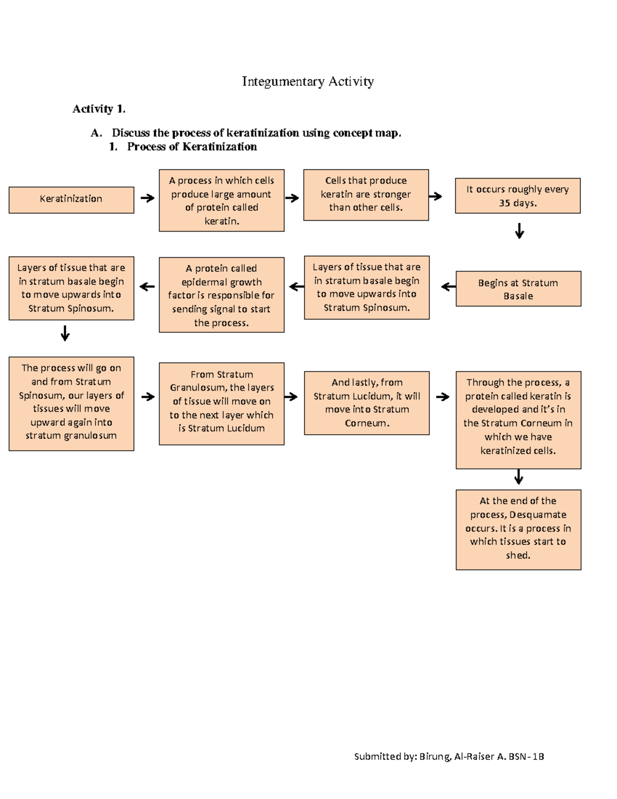 Integumentary Activity (Birung, Al-Raiser A. BSN- 1B) - Integumentary ...