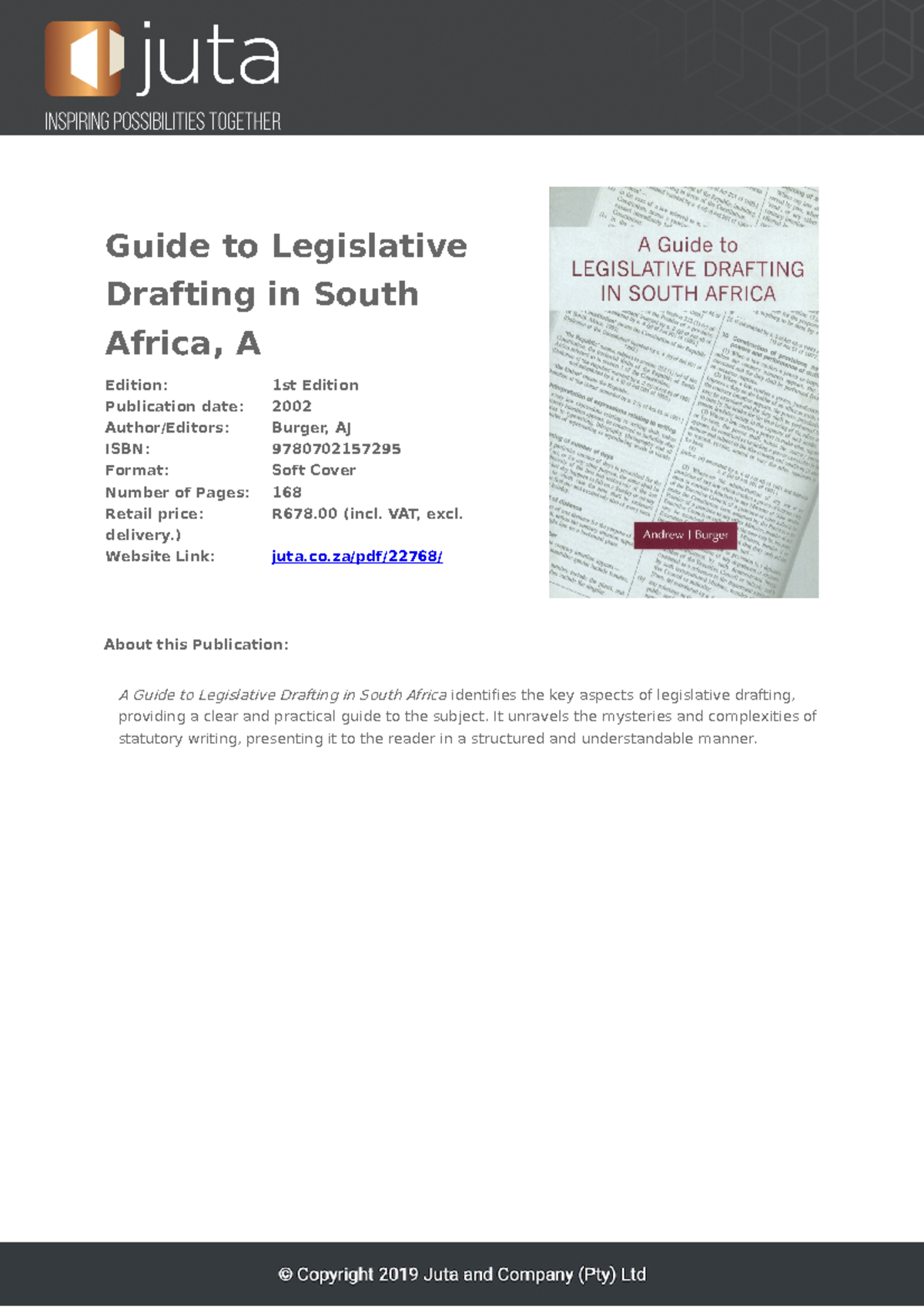 Legislative Drafting - Guide to Legislative Drafting in South Africa, A ...