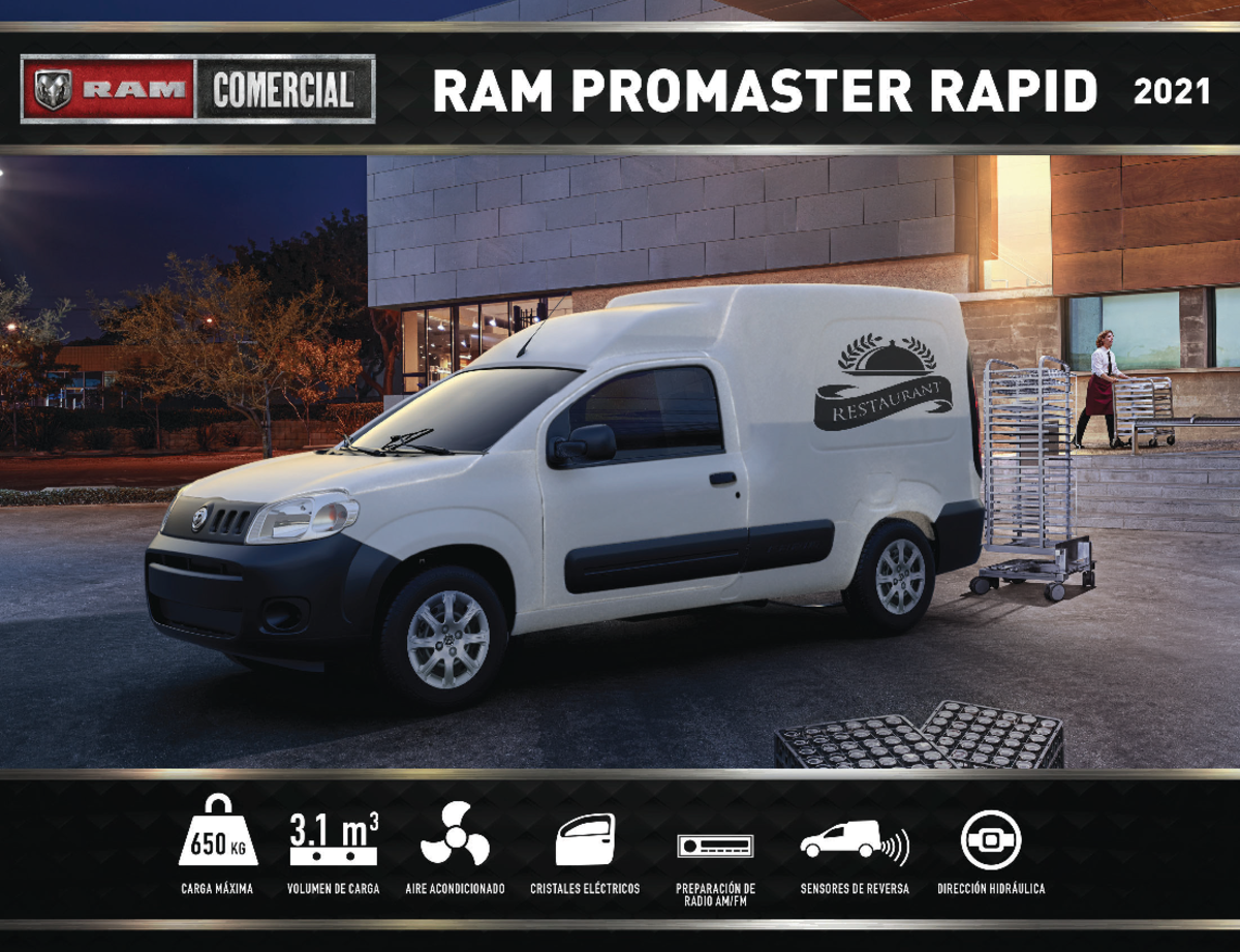 Ram promaster rapid 2021 ficha tecnica v02 - DIMENSIONES EXTERIORES ...
