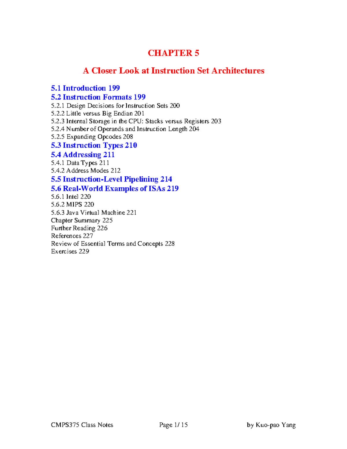 Slides 3 Instruction-Set-Architecture more Notes - CHAPTER 5 A Closer ...