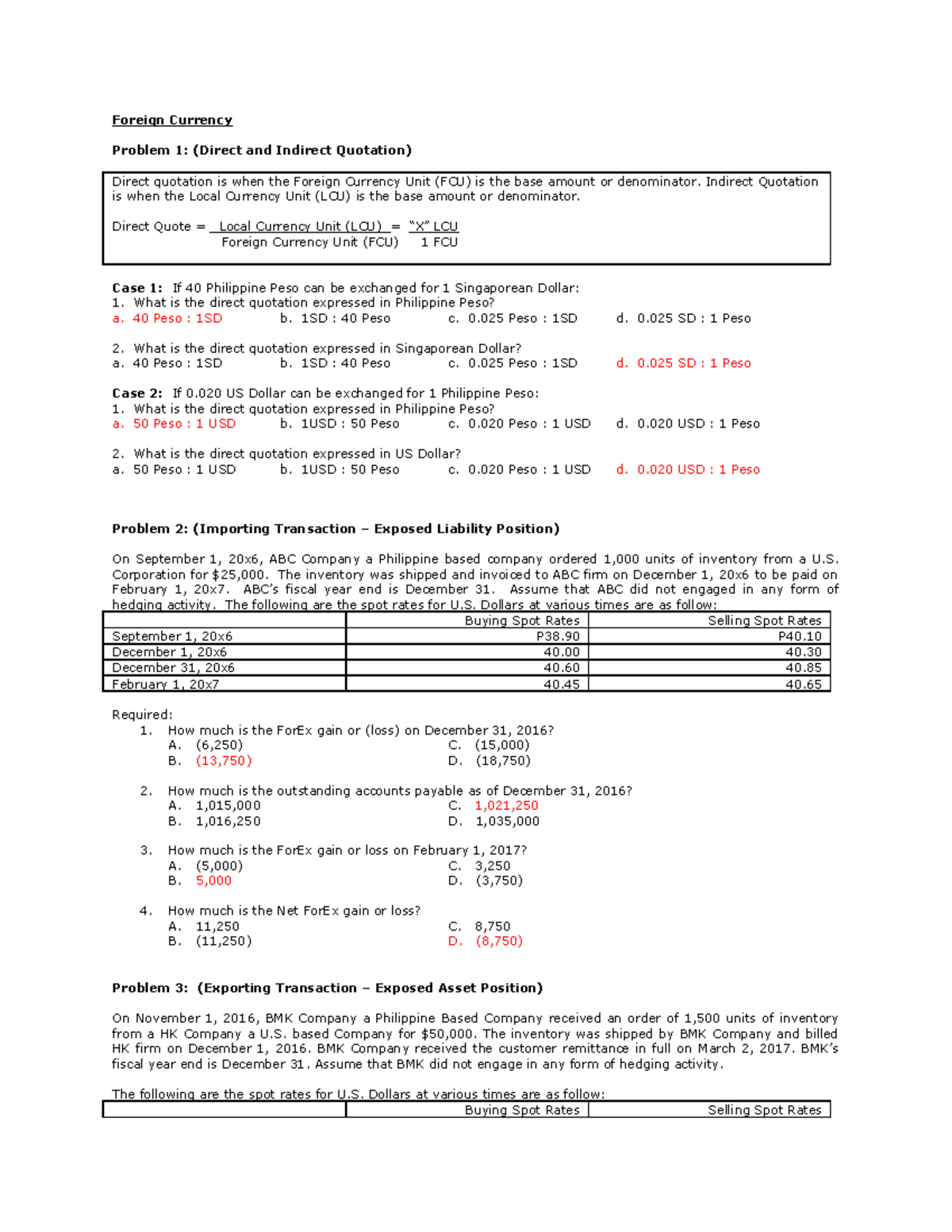 Foreign Currency Transactions - Advanced Financial Accounting - Studocu