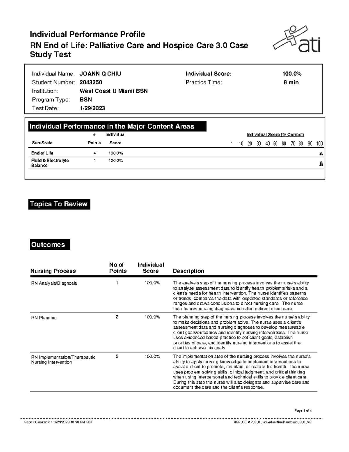 Palliative Care and Hospice Care 3.0 Case Study Test - Individual ...