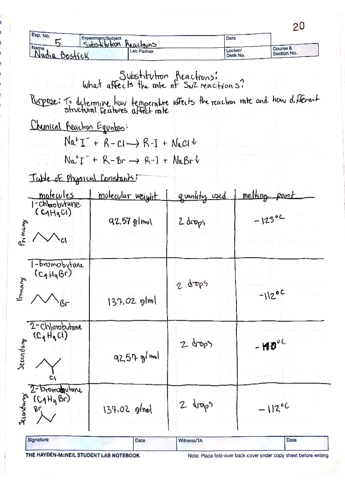 Prelab 5 - CHM 206 - Studocu