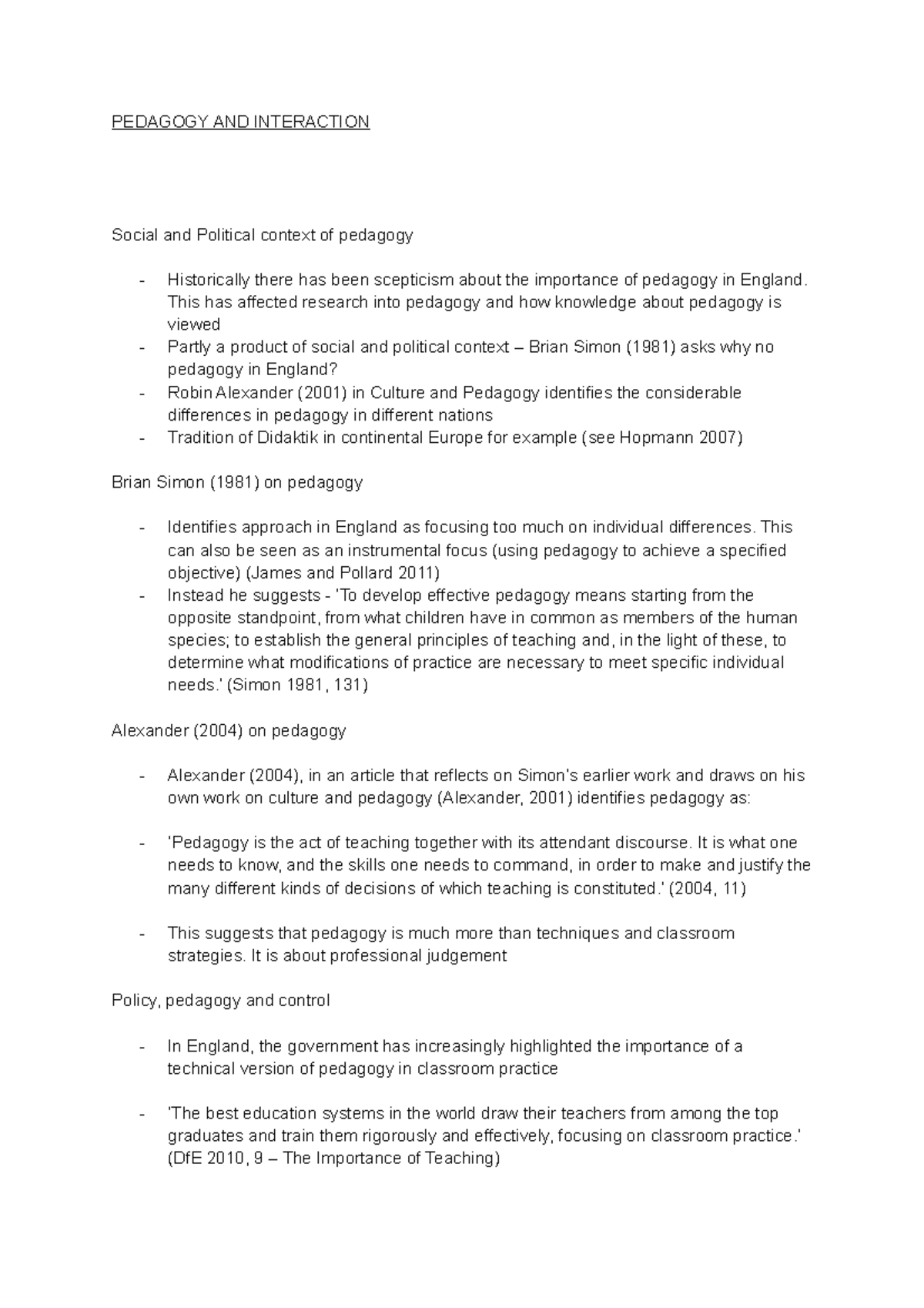 Pedagogy AND Interaction - PEDAGOGY AND INTERACTION Social and ...