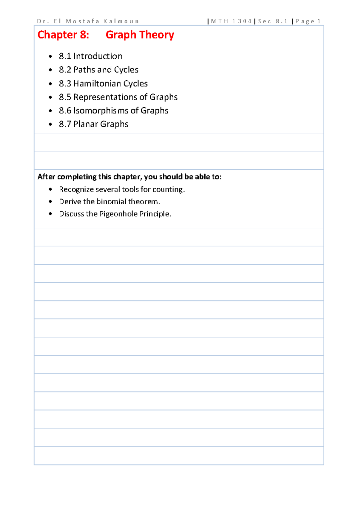 Sec 8-1 F - rftbyhujmiknjhbgvfcdxsza - Chapter 8 : Graph Theory x 8 Introduction x 8 Paths and ...