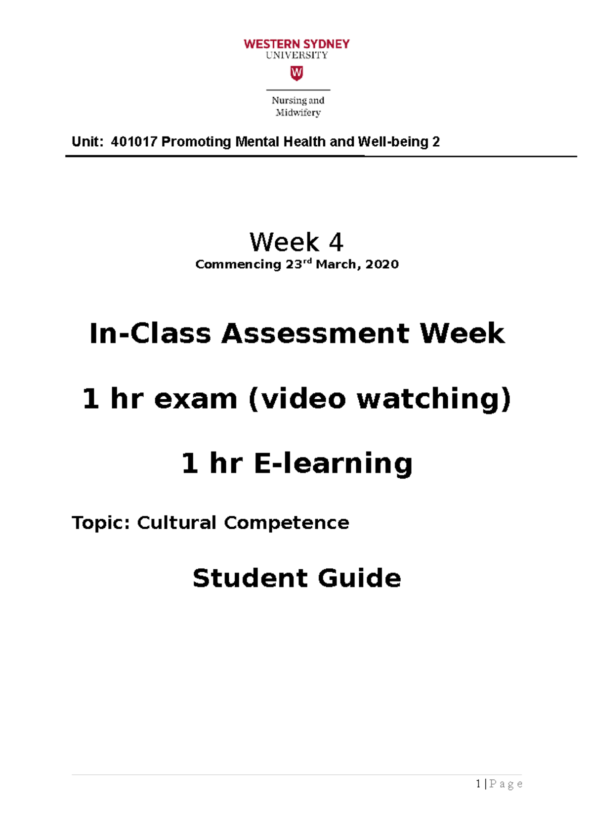 2020 Tutorial 4 Student Copy. - Week 4 Commencing 23rd March, 2020 In ...