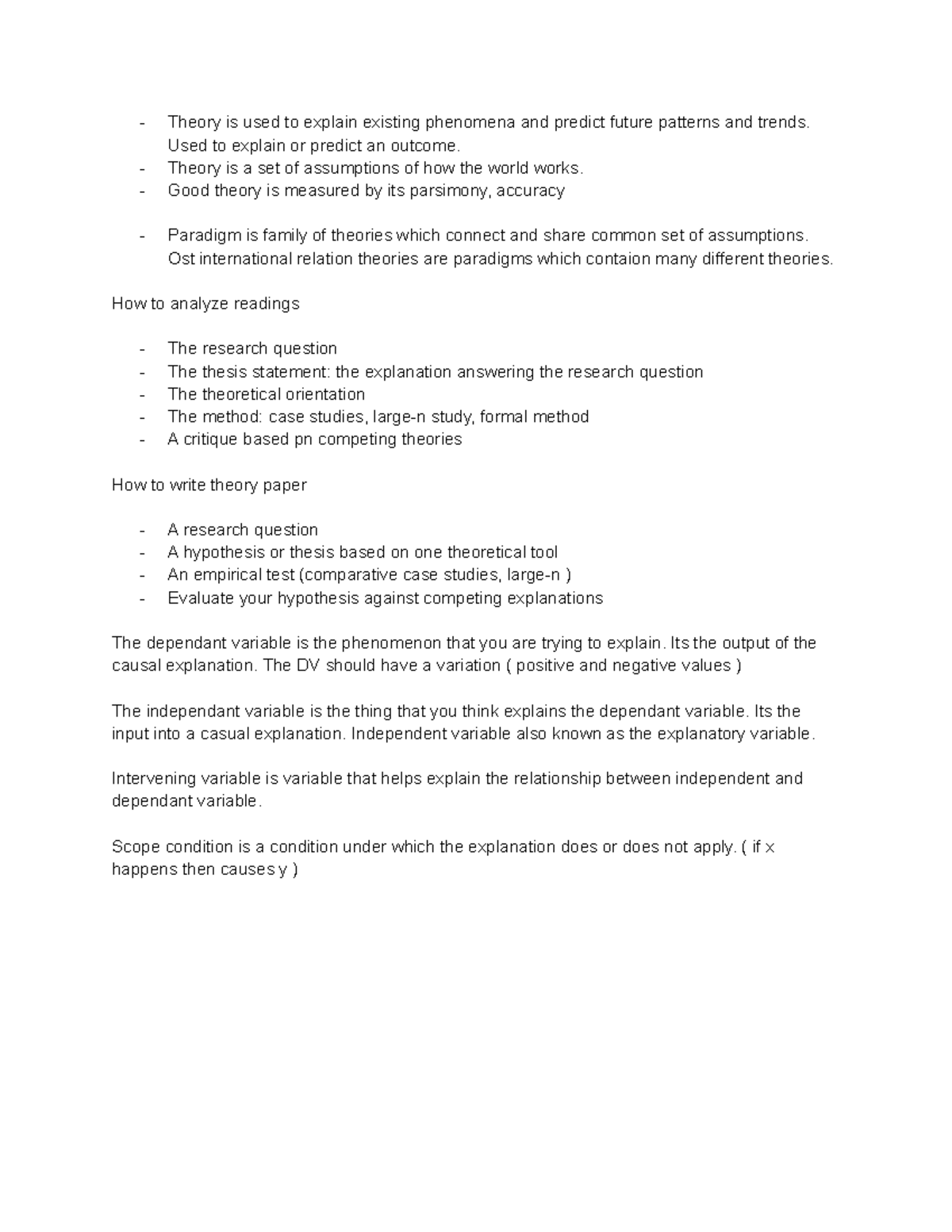 Study Notes Theory at Bret Stephen blog