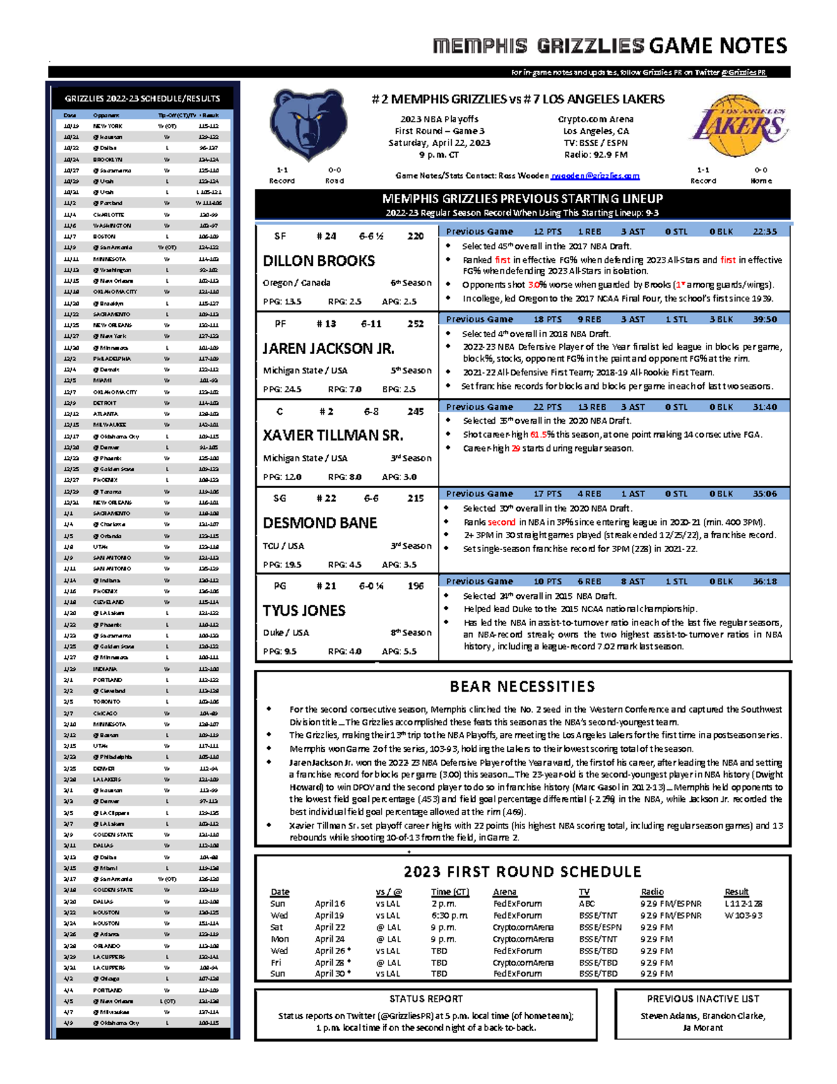 Grizzlies - Accounting homework assignment - GAME NOTES p For in-game ...