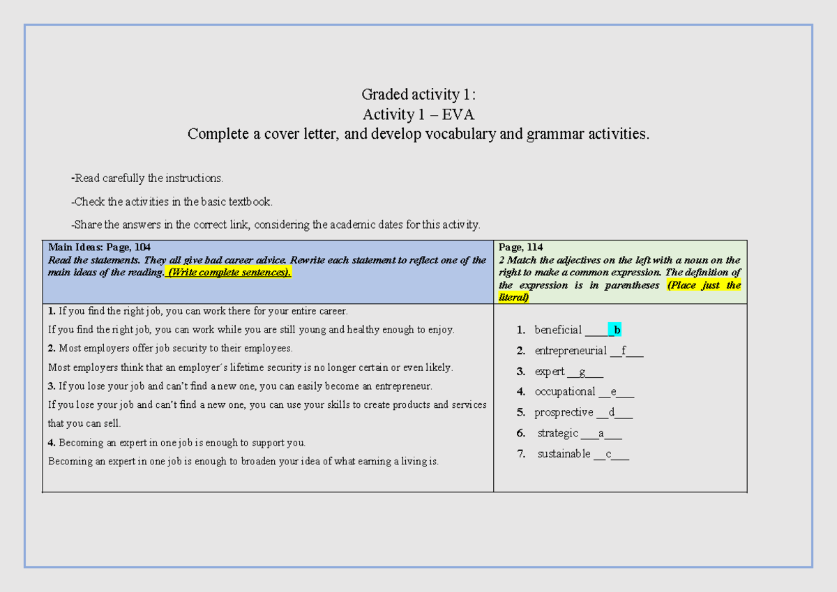 Activity 1 Graded activity 1 Second Bimester OCT23 FEB24-1 - Graded ...