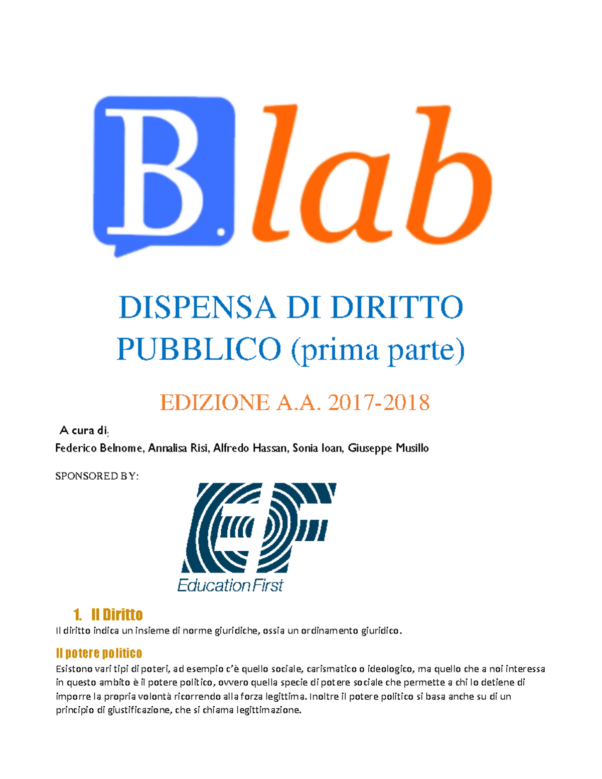 Dispensa diritto pubblico - Warning: TT: undefined function: 32 Warning: TT: undefined function ...