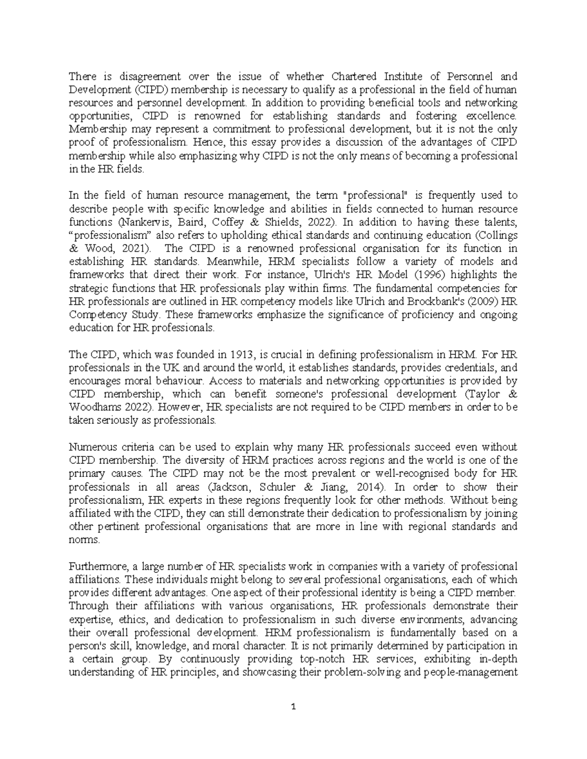 HRM Essay new - This course was set to examine students understand of human resources managemnet ...