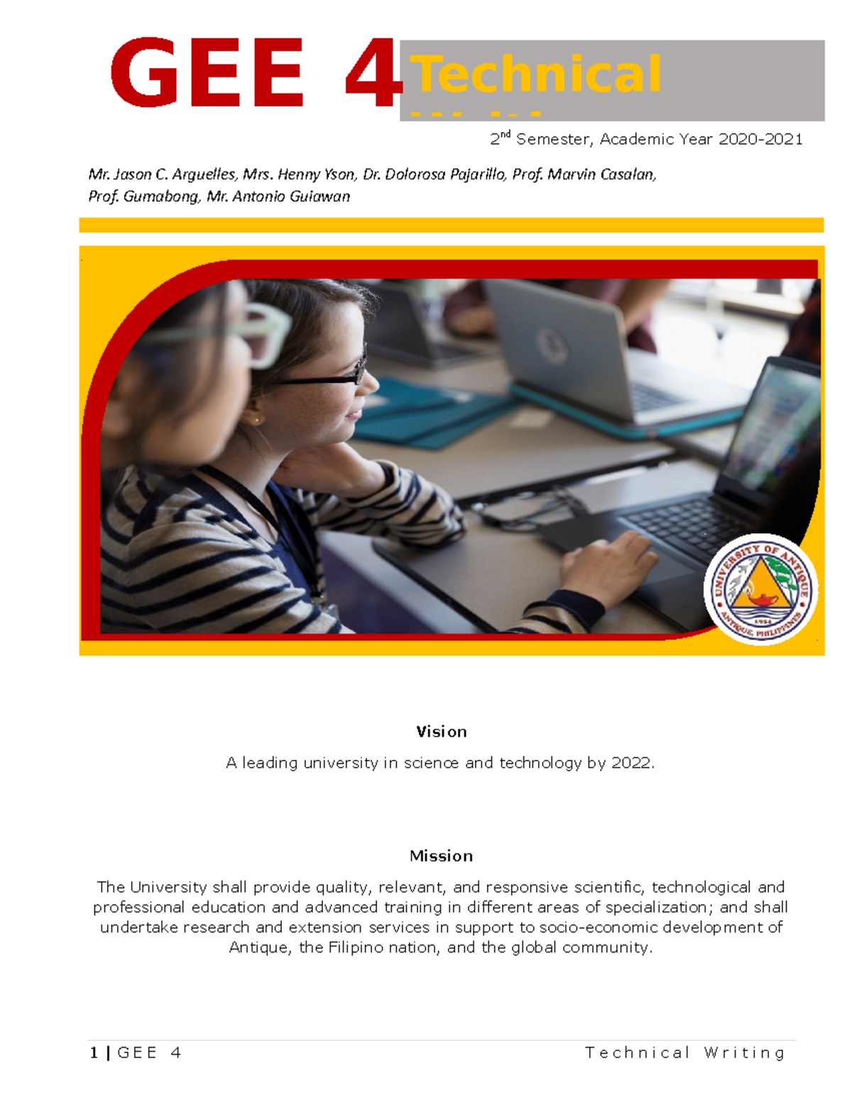 Lesson-1 GEE 4 - This is a handout or learning material for the subject ...