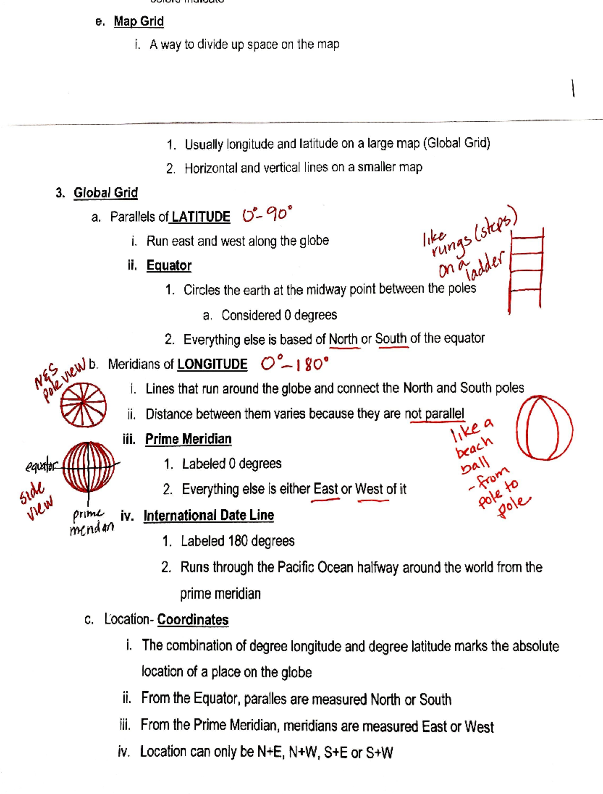 Map Grid Notes Mrs. Grimm - e. Map Grid i. A way to divide up space on ...