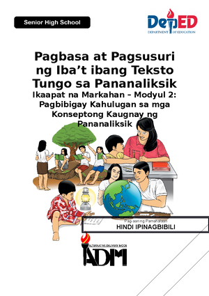 Ppittp-Q4 Module 3 - Pagbasa at Pagsusuri sa Iba’t Ibang Teksto Tungo sa Pananaliksik Ikaapat na ...