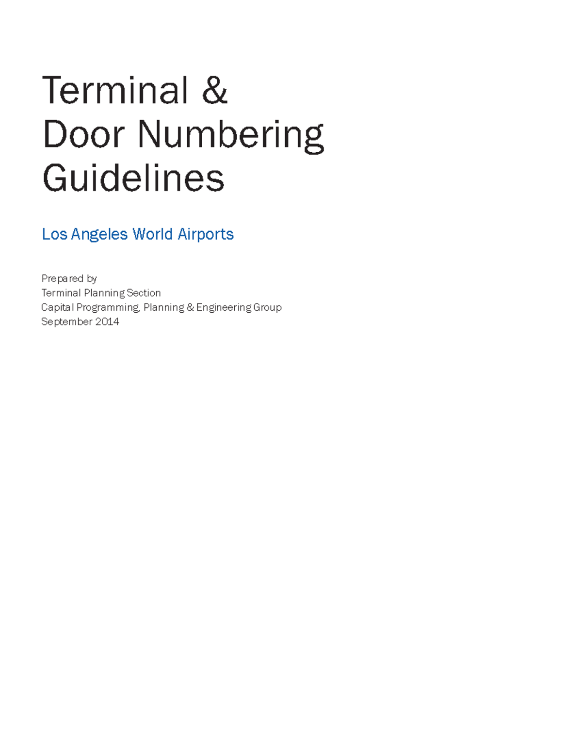 Door numbering guidelines sept 2014 - Terminal & Door Numbering ...