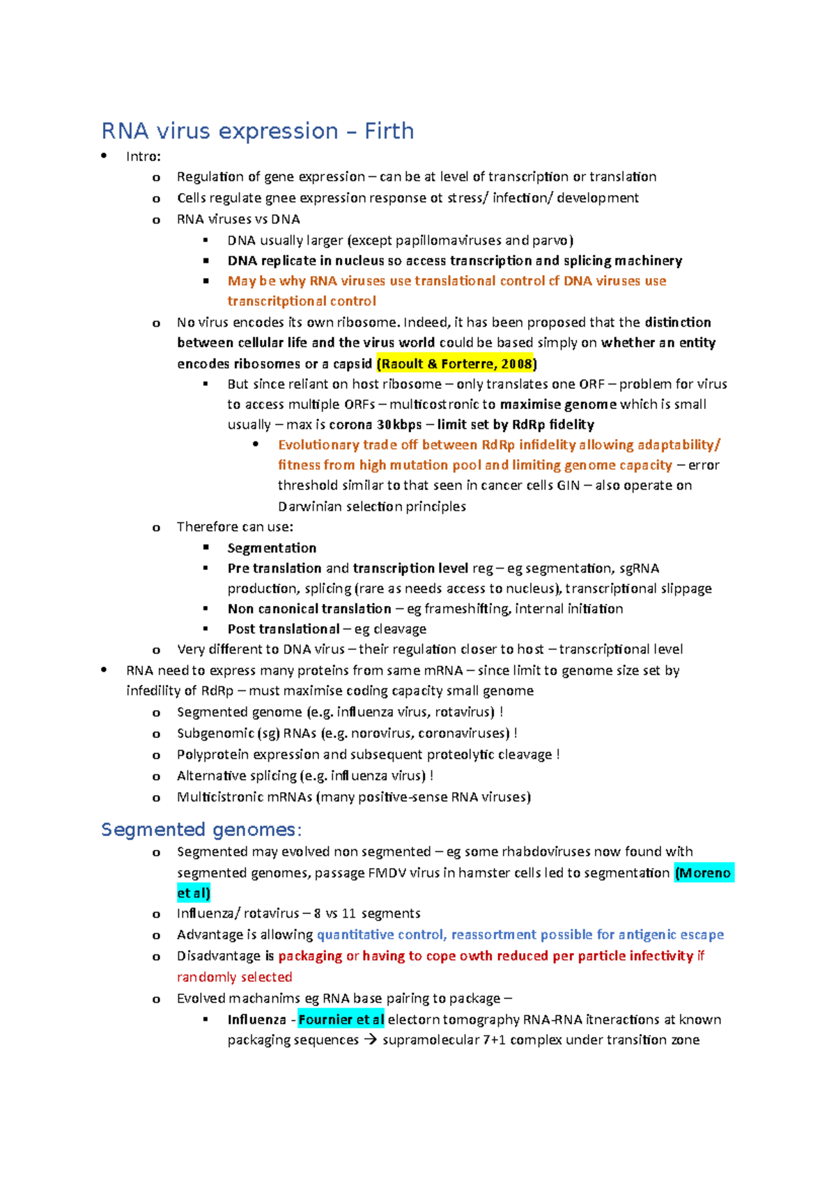 RNA virus expression - Indeed, it has been proposed that the ...