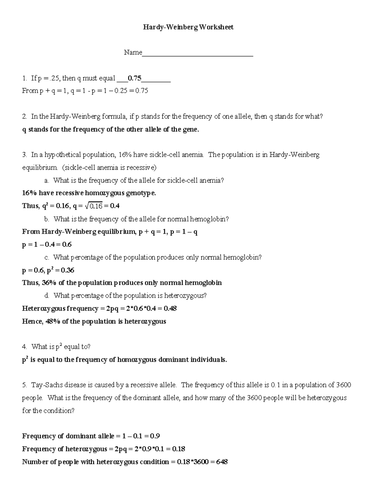 20211028230633 hardy - vbnmn,m - Hardy-Weinberg Worksheet Name
