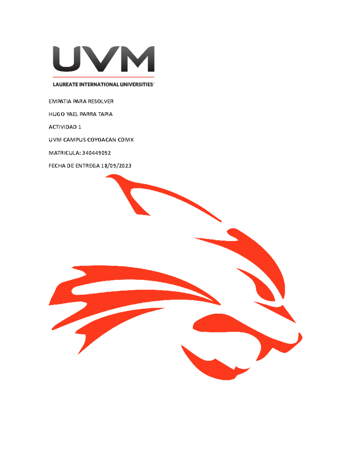 A1 HYPT Empatia - .................... - EMPATIA PARA RESOLVER HUGO ...