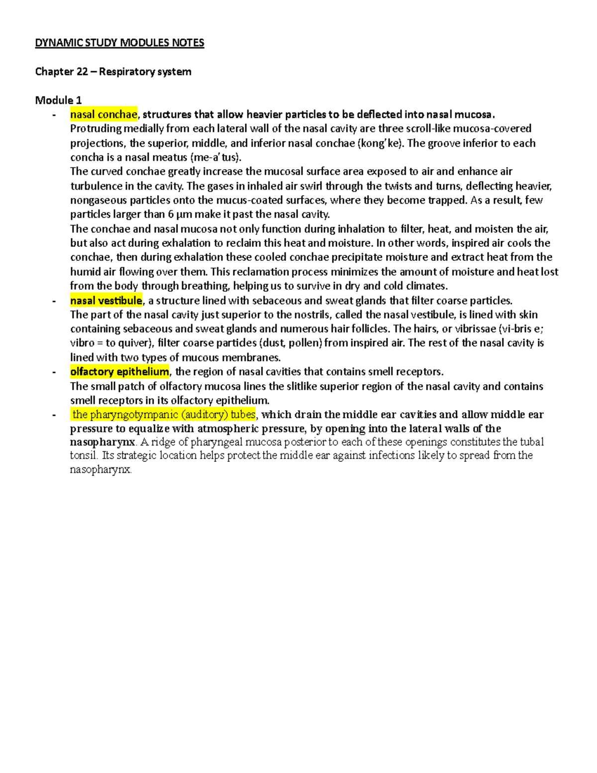 Exam2DSMnotes - chapter 20 notes - DYNAMIC STUDY MODULES NOTES Chapter ...