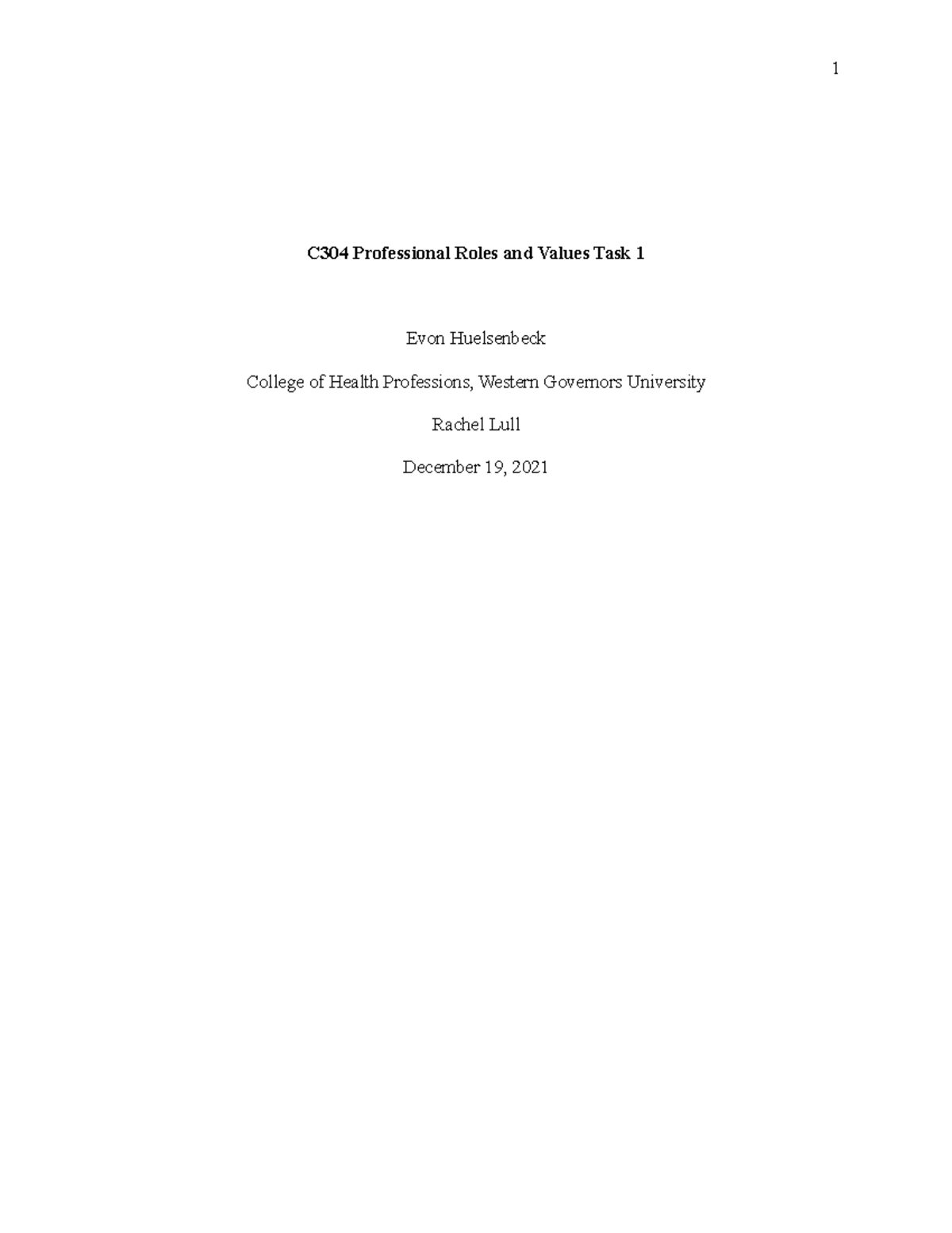 C304task1 Submitted and Passed with First Attempt - C304 Professional ...