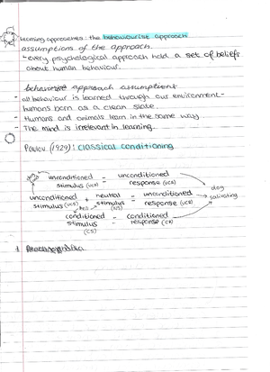 Evaluating the behaviourist approach - Studocu
