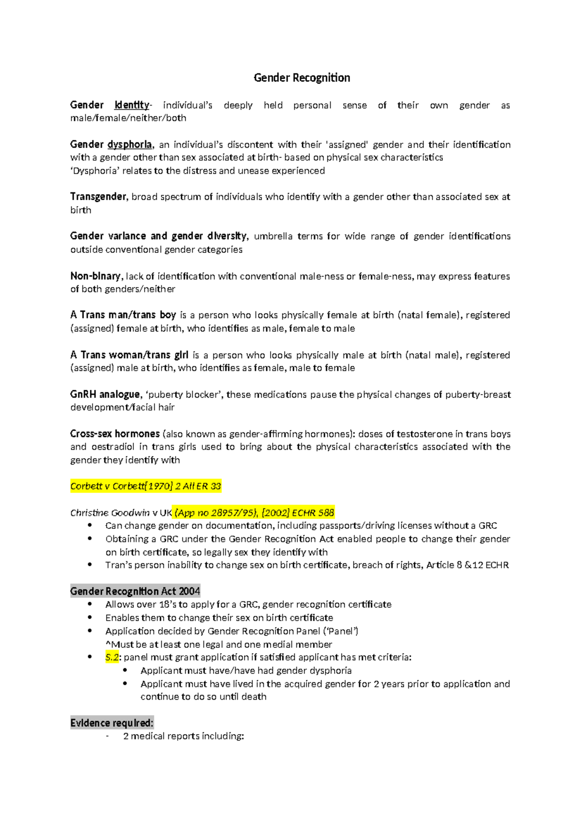 Gender Recognition - LG and WS - Gender Recognition Gender identity ...
