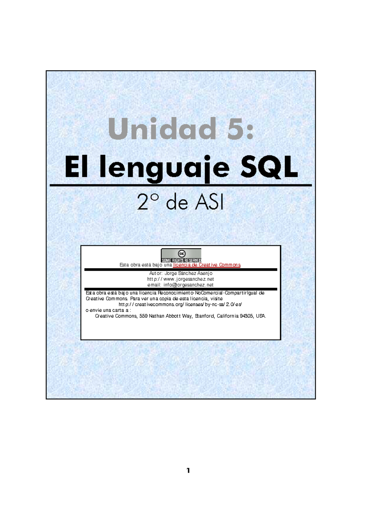 SQL - ayuda para la comprensión de la base de datos - Unidad 5: El lenguaje SQL 2º de ASI Est a ...
