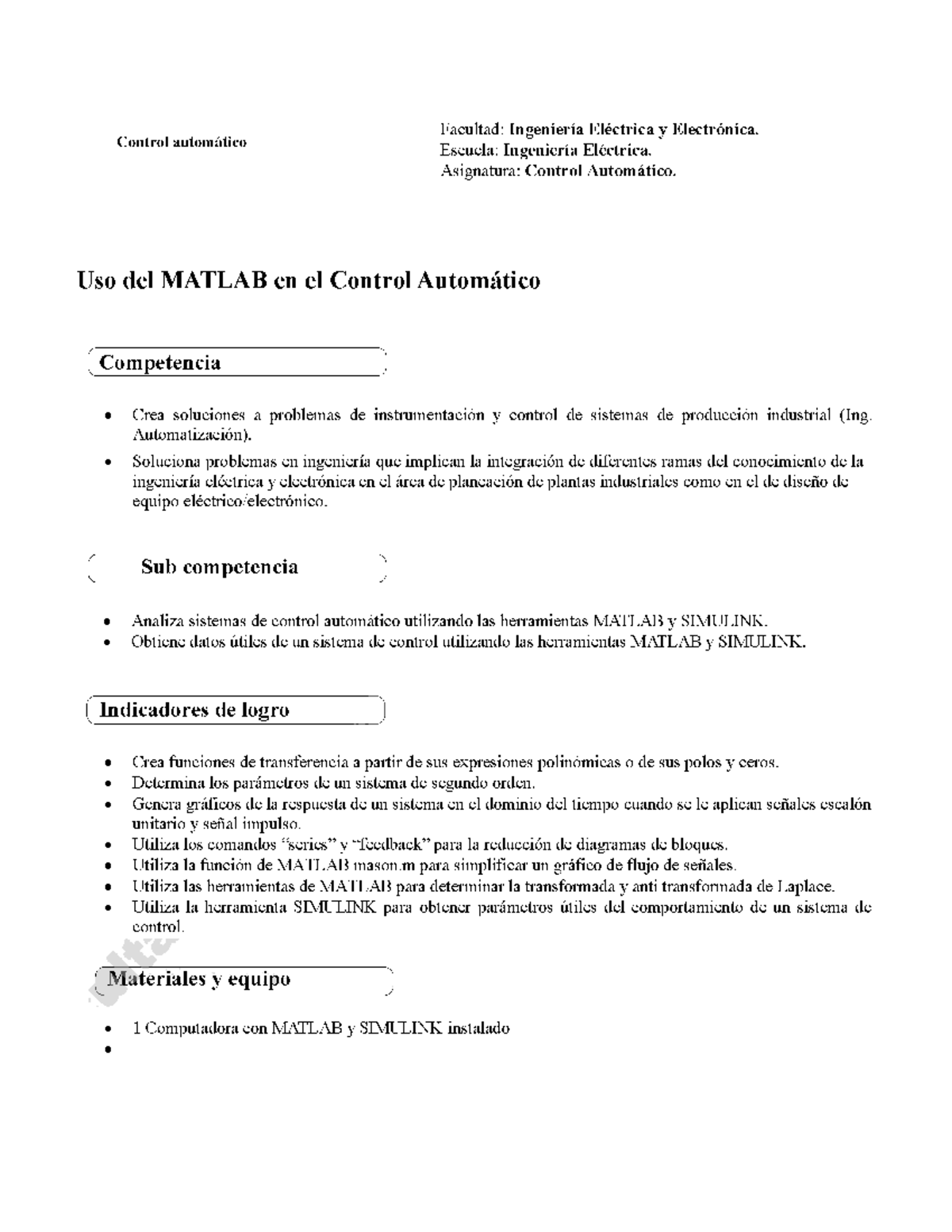 Matlab - Control automático Final - Comprensión y redacción de textos ...
