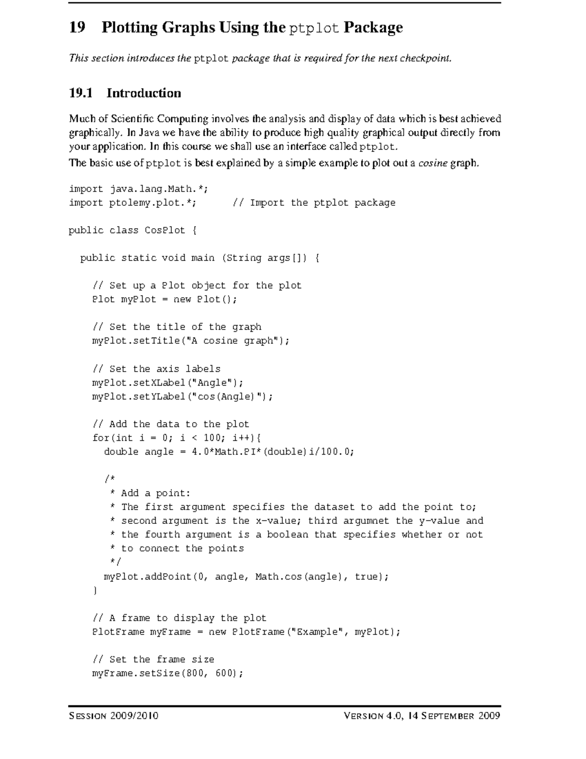 Lecture Notes 19 - 19 Plotting Graphs Using the ptplot Package This ...