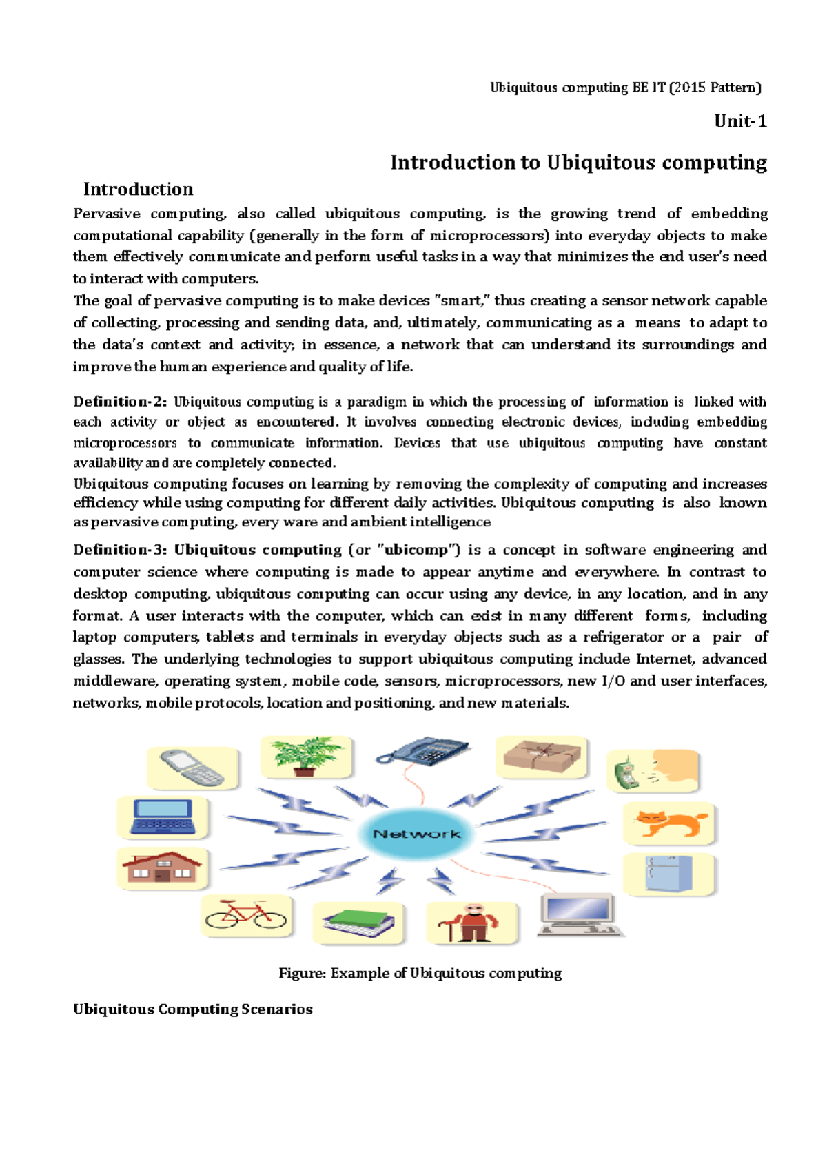 Ubicomp notes unit1 protected 1 1 - Introduction Unit- Introduction to ...