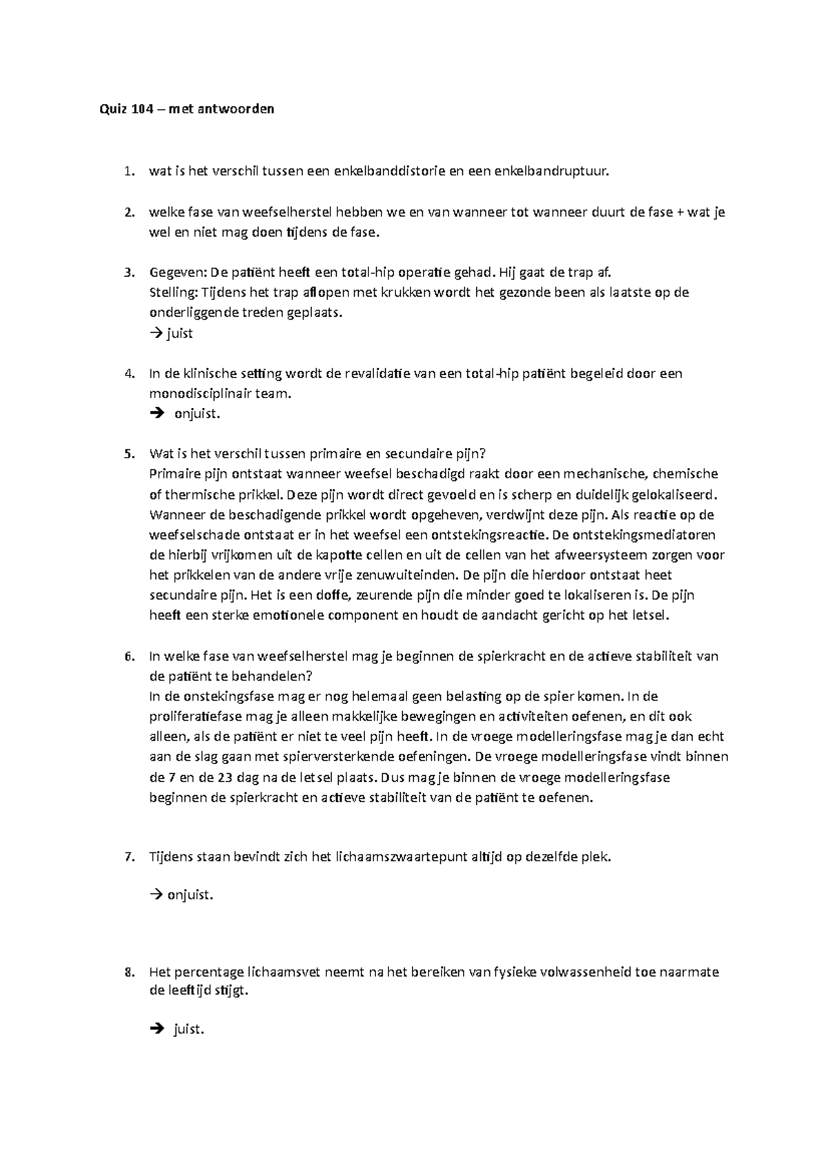 Quiz 104 - met antwoorden-2 - Quiz 104 – met antwoorden wat is het ...