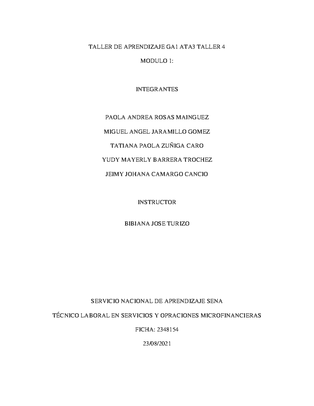 4 ata (70) - ata 4 - TALLER DE APRENDIZAJE GA1 ATA3 TALLER 4 MODULO 1 ...