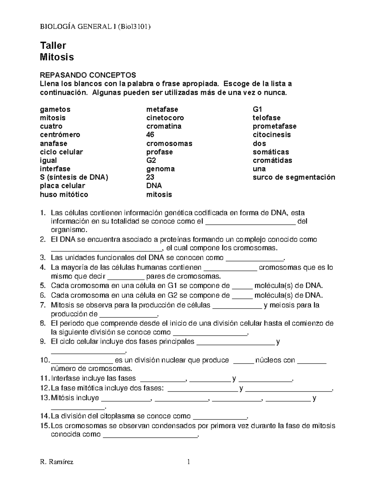 Taller Ciencias Naturales - Biologia - biologia - Studocu