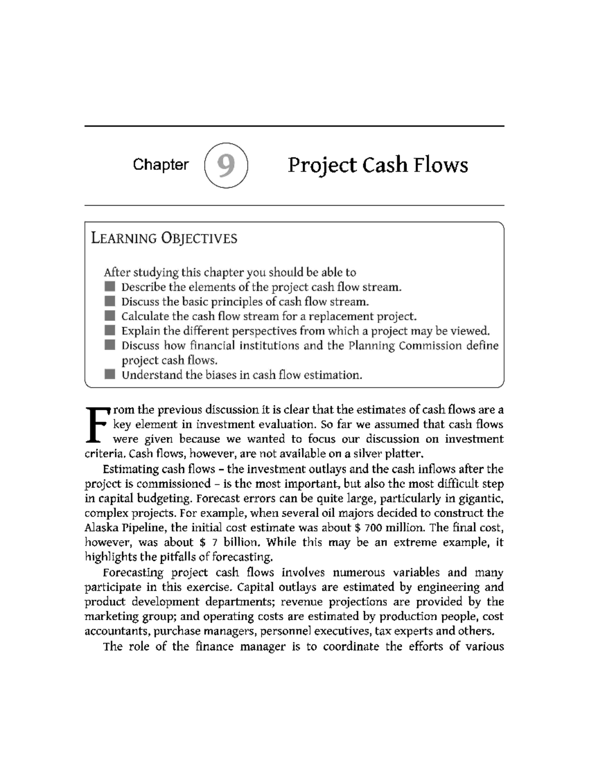 Chapter 9 Project Cash flows full - Masters in finance - Studocu