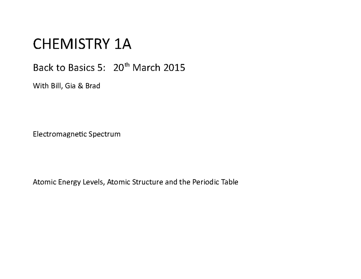 B2b 5 Chem 1A 2015 - Write succinctly, with a simple sentence structure ...