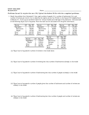 Homework 3 Problems - hw3 - STAT 1221/ Homework 3 Name: Problems 2a through 2d will be completed ...