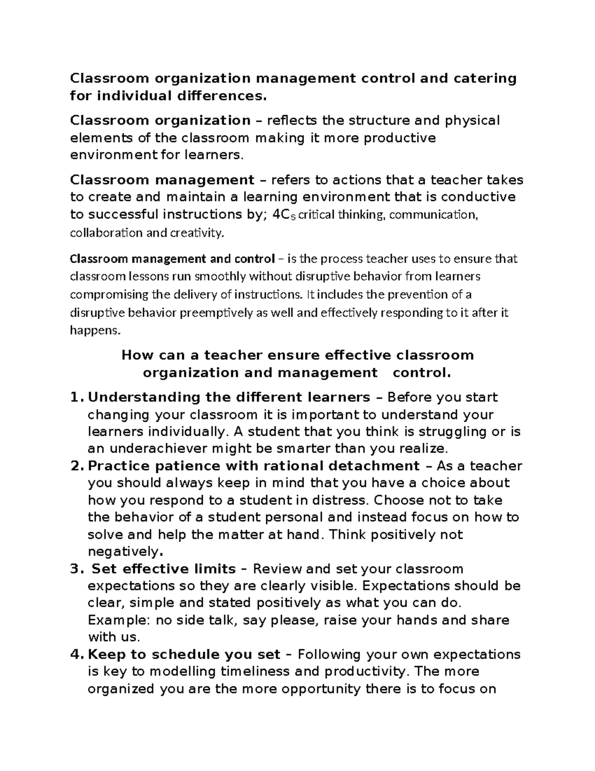 Classroom Management and control. Classroom communication - Classroom ...