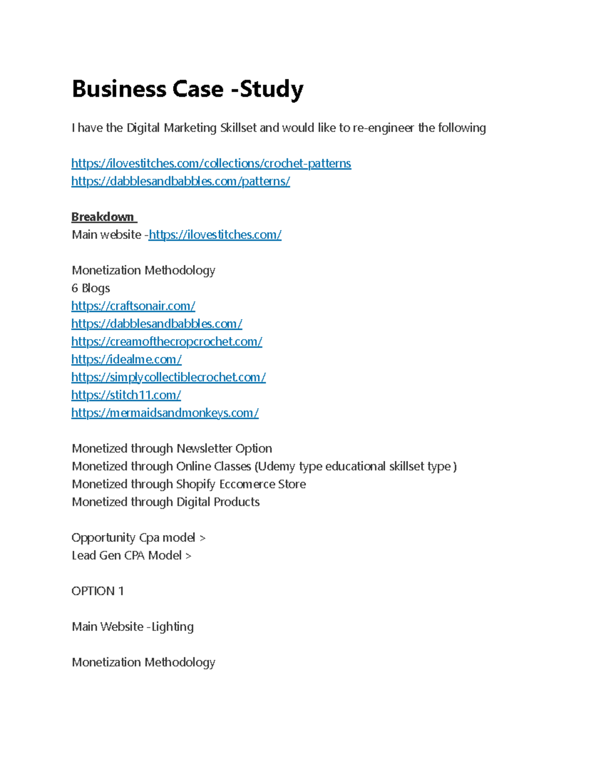 Business Case -Study - as per title - Business Case -Study I have the ...