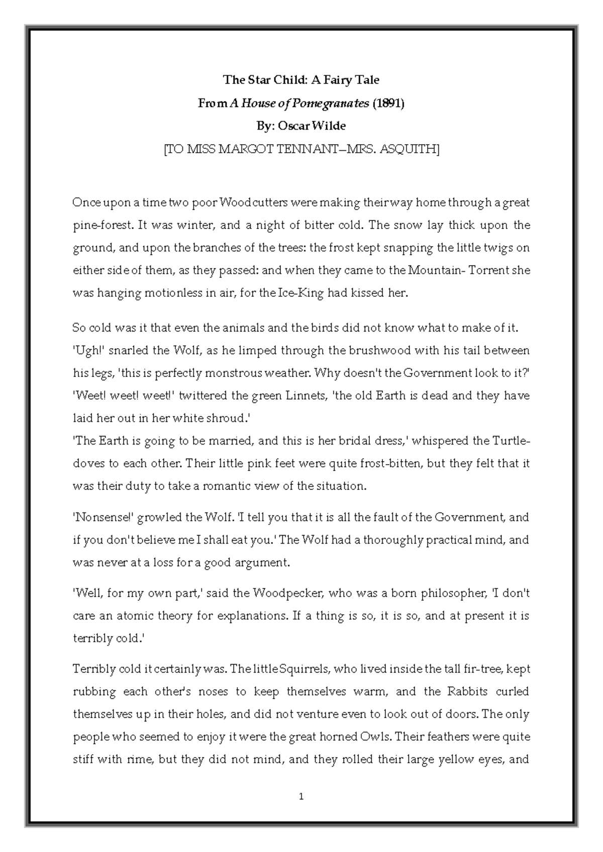 STAR Child - FDSDF - The Star Child: A Fairy Tale From A House of ...