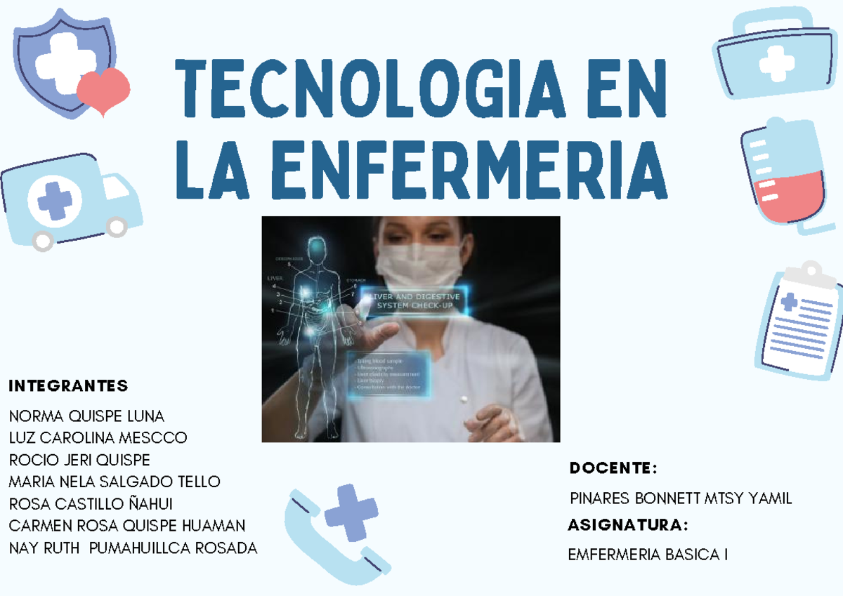 Organizador DE Tecnologia EN LA Enfermeria - Enfermería básica 1 - TECNOLOGIA EN LA ENFERMERIA ...