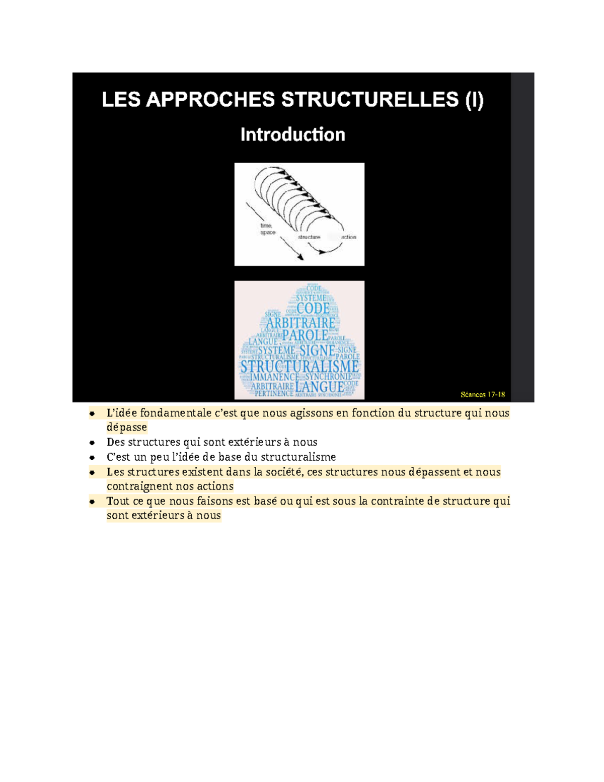 Structuralisme - Séances 8-10 Mars - CMN 3509 - L’idée fondamentale c ...