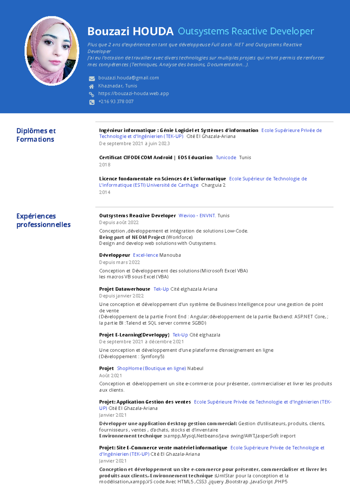 CV 2023-10-06 Bouzazi Houda - Bouzazi HOUDA Outsystems Reactive ...
